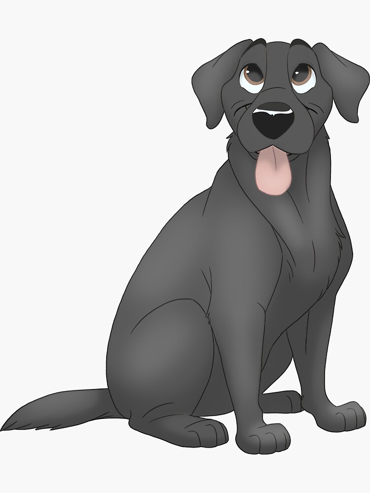 "Happy black labrador" Sticker for Sale by IsaBredt | Redbubble