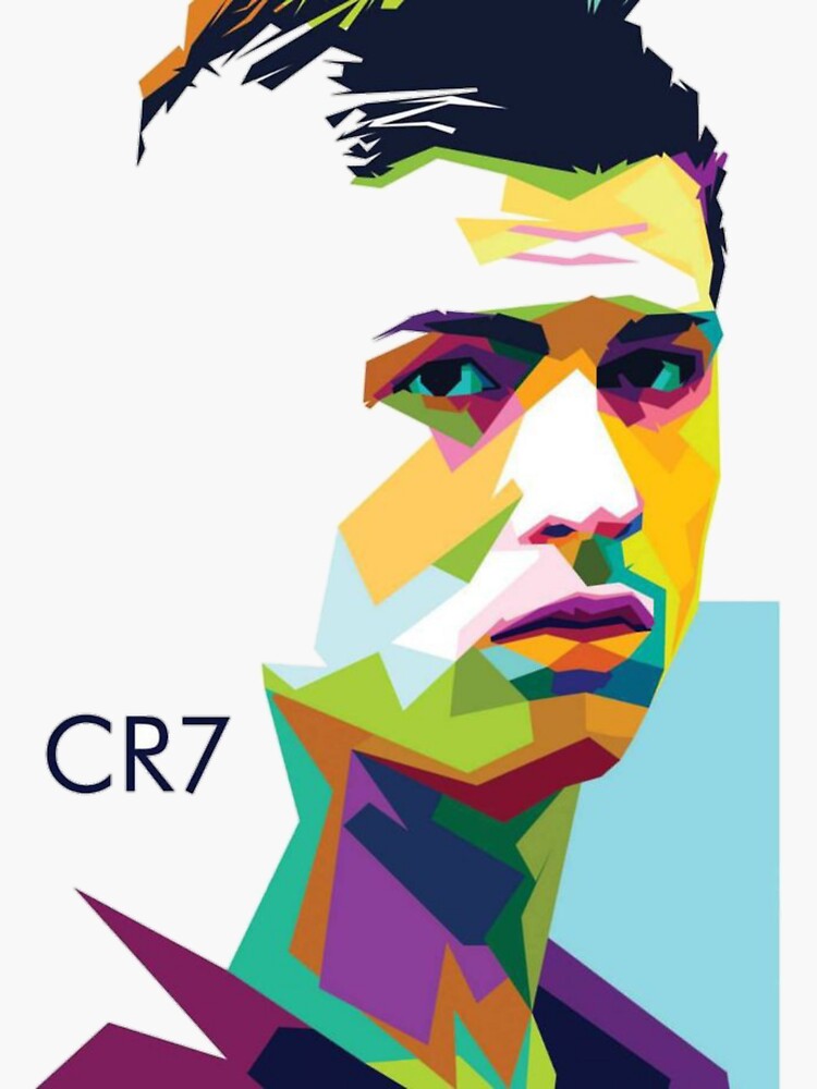"Cristiano Ronaldo CR7 Football Player Fan Art" Sticker for Sale by ...