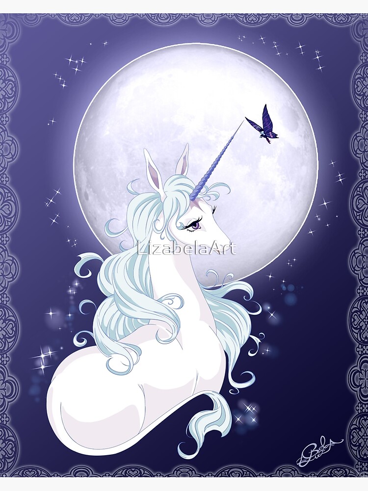"Full moon unicorn" Poster by LizabelaArt | Redbubble