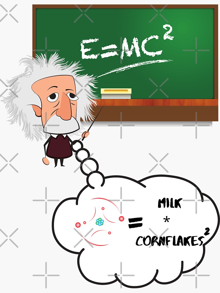 "Einstein Morning Theory" Sticker by albix81 | Redbubble