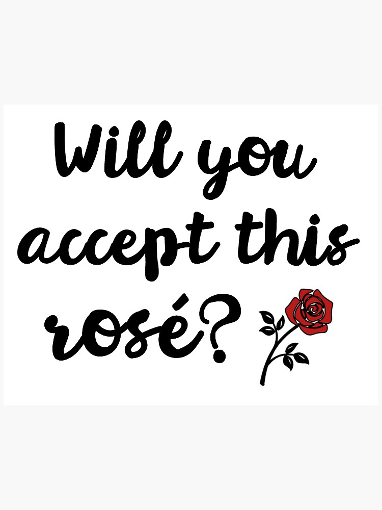 "Bachelor & Rose" Sticker for Sale by alisongehrman | Redbubble