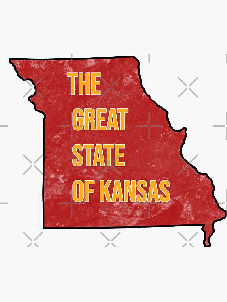 "The great state of kansas sticker/design" Sticker for Sale by ...