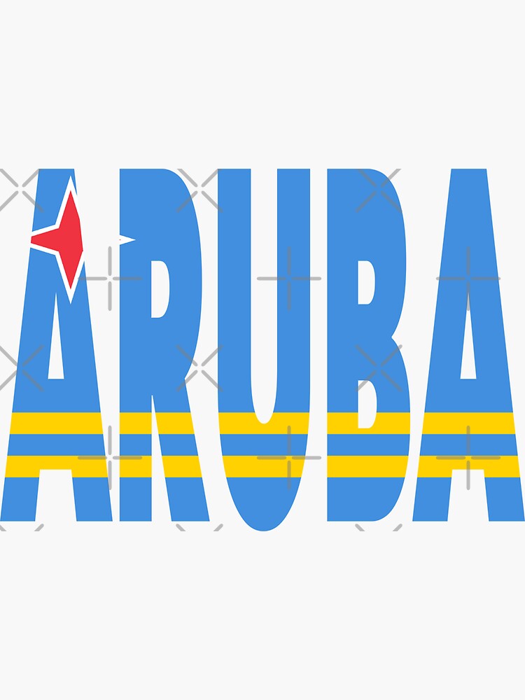 "Aruba - Flag overlay on ARUBA" Sticker for Sale by JossSperdutoArt ...