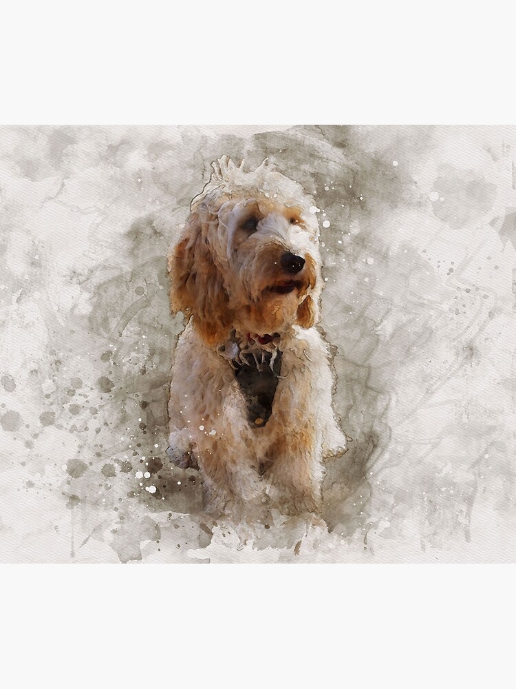"Cute cockapoo watercolour effect" Art Print for Sale by gezwaters ...