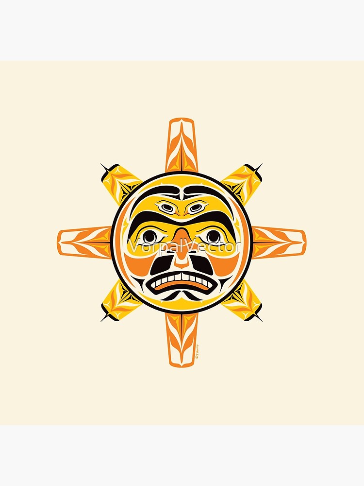 "Sun in A Native American Style from the Pacific Northwest." Pillow for ...