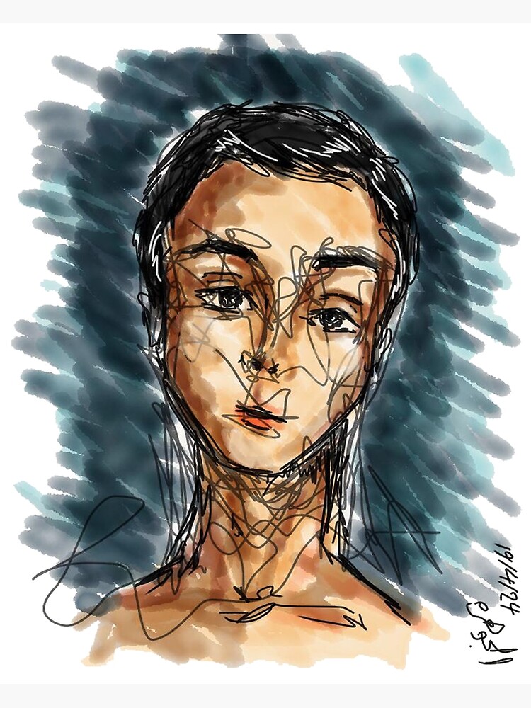 " Sketch of stranger face " Poster by GlitzyDesign | Redbubble