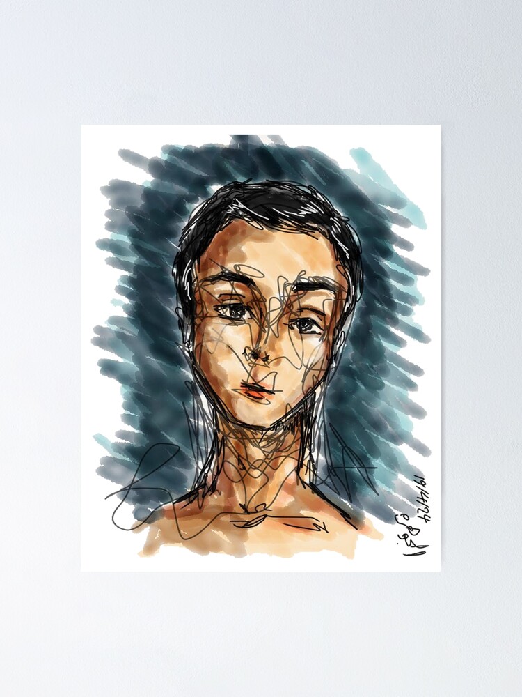 " Sketch of stranger face " Poster by GlitzyDesign | Redbubble