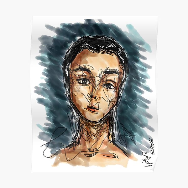 " Sketch of stranger face " Poster by GlitzyDesign | Redbubble