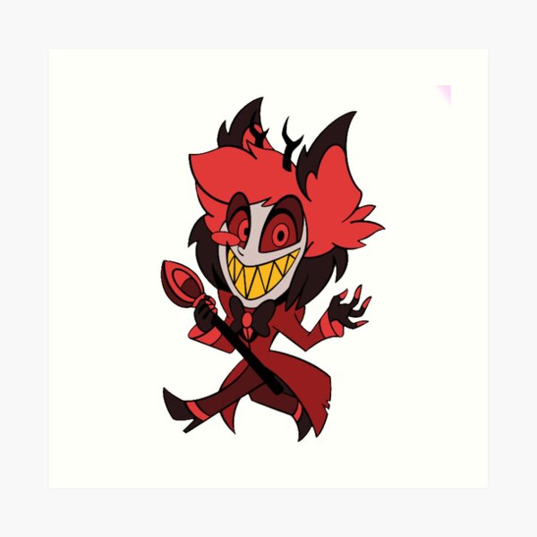 "tiny alastor hazbin hotel sticker" Art Print by ellalune | Redbubble