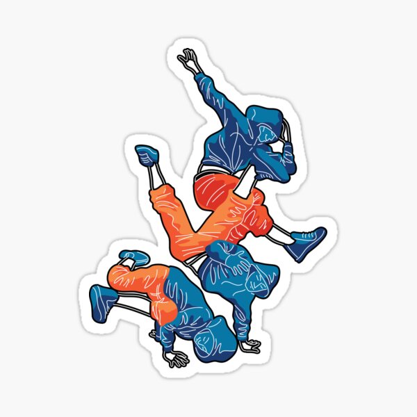 "Breakdance Poses" Sticker by Betsytiptoe | Redbubble