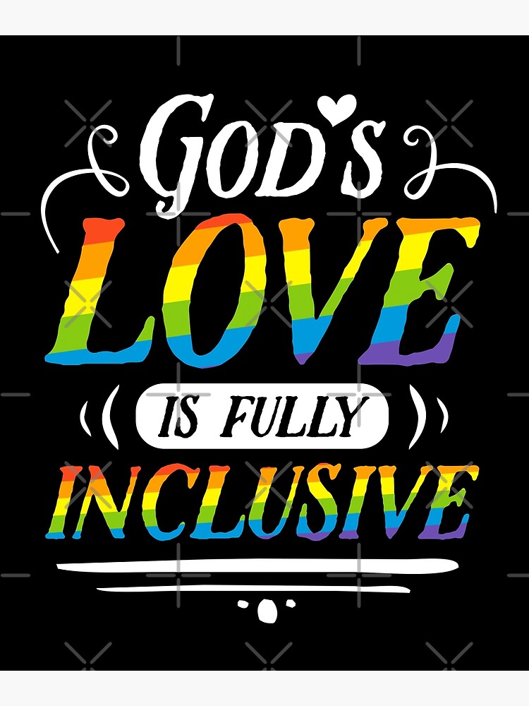 "God's Love Is Fully Inclusive Gay Pride Christian Rainbow Flag LGBT ...