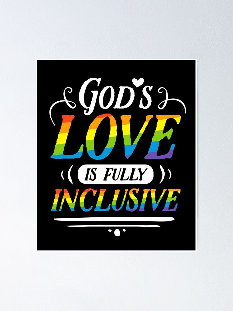 "God's Love Is Fully Inclusive Gay Pride Christian Rainbow Flag LGBT ...
