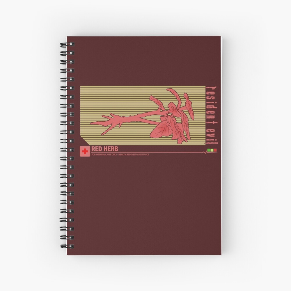 "Resident Evil Red Herb" Spiral Notebook by Tvrs01001 | Redbubble