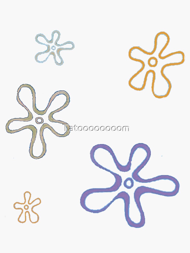 "Spongebob Flowers/Sky Flowers" Sticker by Tatoooooooom | Redbubble