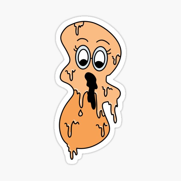 "Orange Amoeba " Sticker for Sale by buglet911 | Redbubble