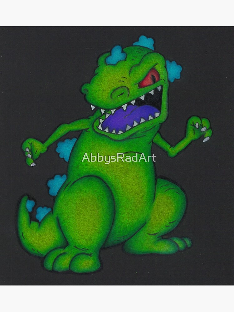 Póster «Reptar Rugrats Dibujo a lápiz Dinosaurio T-Rex Nickelodeon» de ...