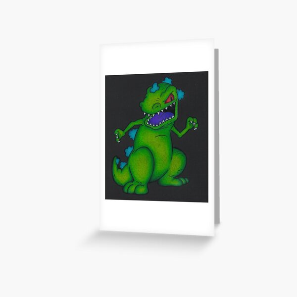 "Reptar Rugrats Pencil Drawing Dinosaur T-Rex Nickelodeon" Greeting ...