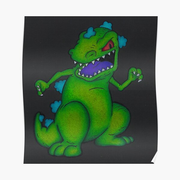 Póster «Reptar Rugrats Dibujo a lápiz Dinosaurio T-Rex Nickelodeon» de ...