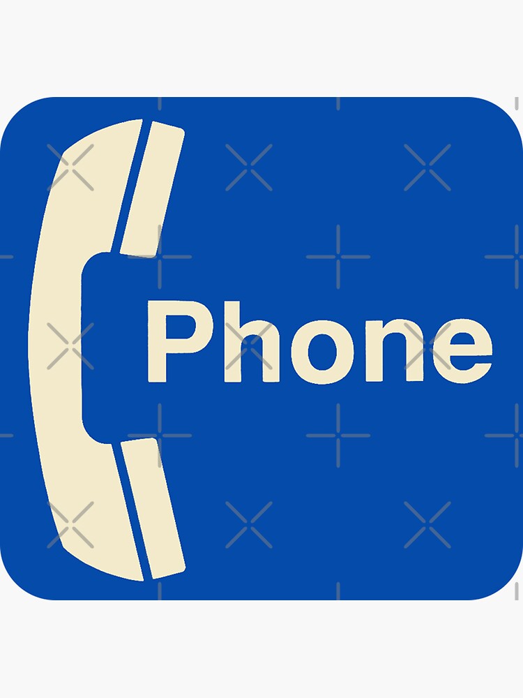 "Vintage Pay Phone Sign" Sticker for Sale by hilda74 | Redbubble