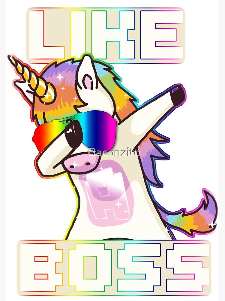 "Unicorn like a boss" Poster for Sale by Baconzito | Redbubble