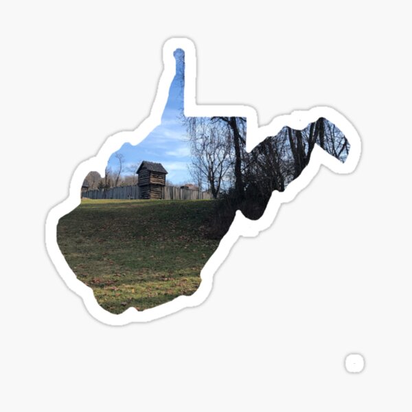 "West Virginia - Prickett's Fort" Sticker for Sale by ArtworkBySarahN ...