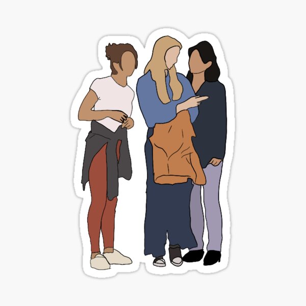 "rachel, phoebe, and monica" Sticker for Sale by catcusdream | Redbubble