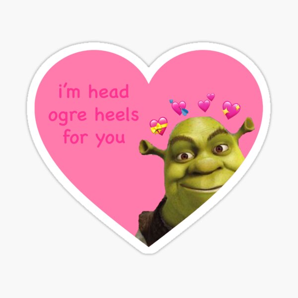 "shrek valentine" Sticker for Sale by dylanmui | Redbubble