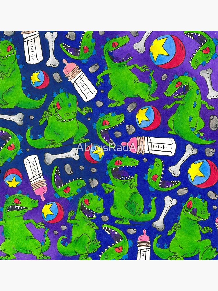 "Rugrats Reptar Nickelodeon Pattern" Framed Art Print for Sale by ...