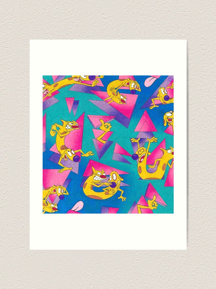 "Catdog 90s pattern Nickelodeon" Art Print by AbbysRadArt | Redbubble