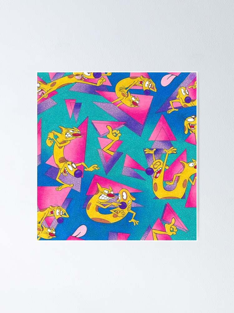 "Catdog 90s pattern Nickelodeon" Poster for Sale by AbbysRadArt | Redbubble
