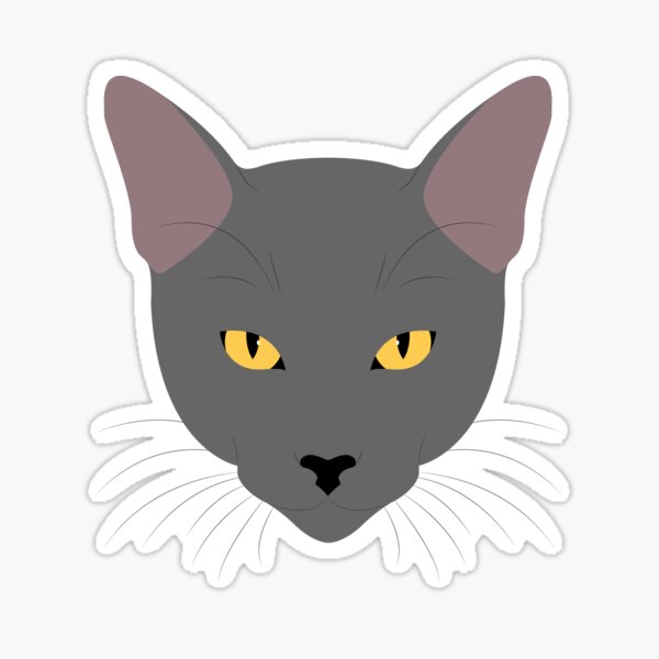 "Grey Cat" Sticker for Sale by ElementalMerch | Redbubble