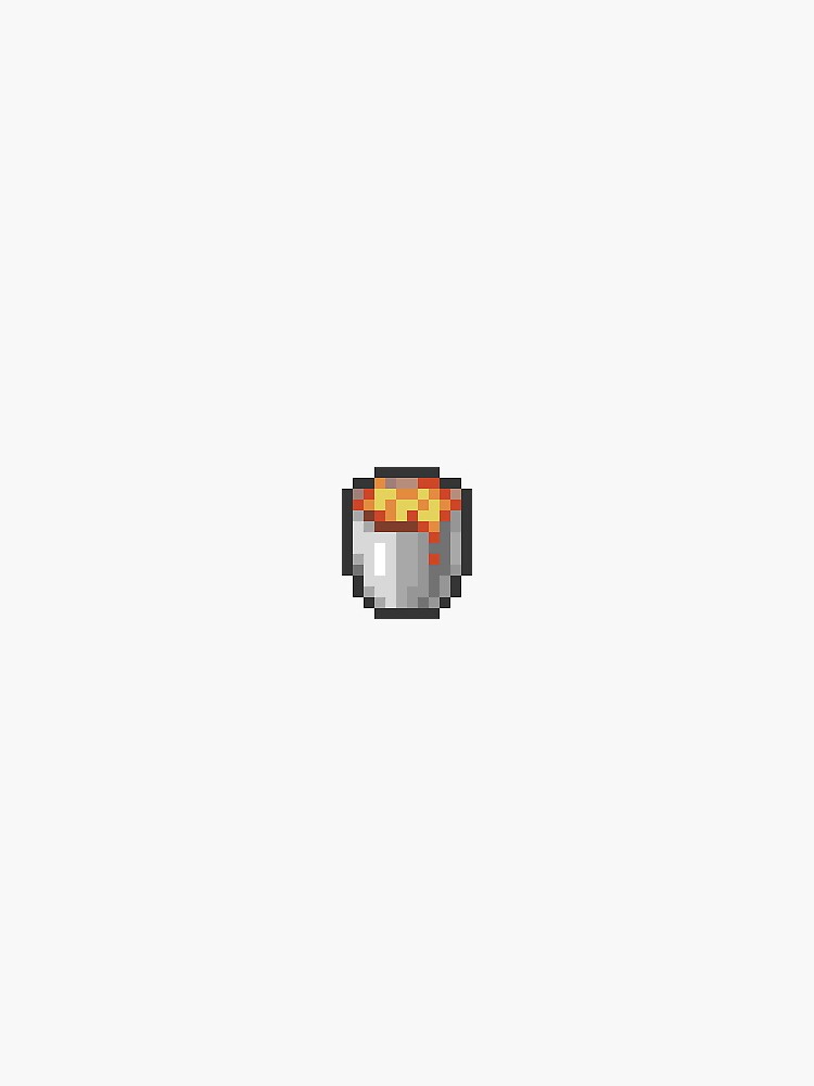 "Minecraft Lava Bucket (1.14 texture)" Sticker for Sale by nitrot ...