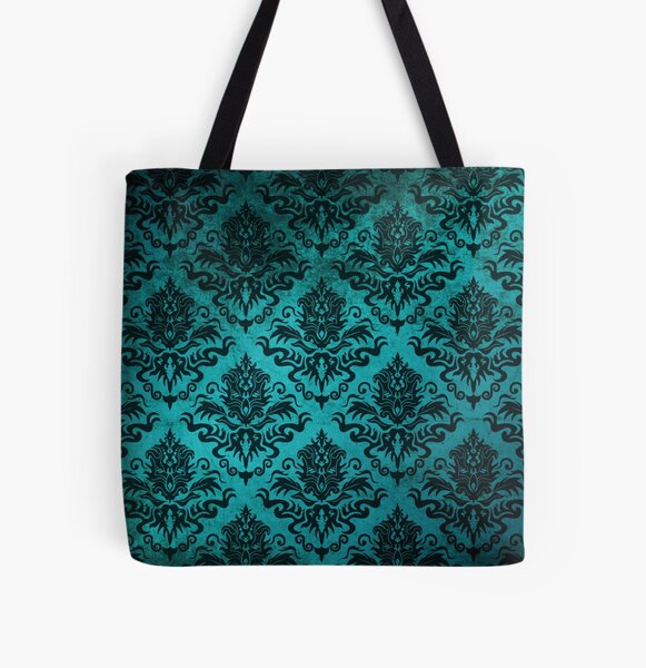 "Teal Damask" Tote Bag by NobleImages | Redbubble