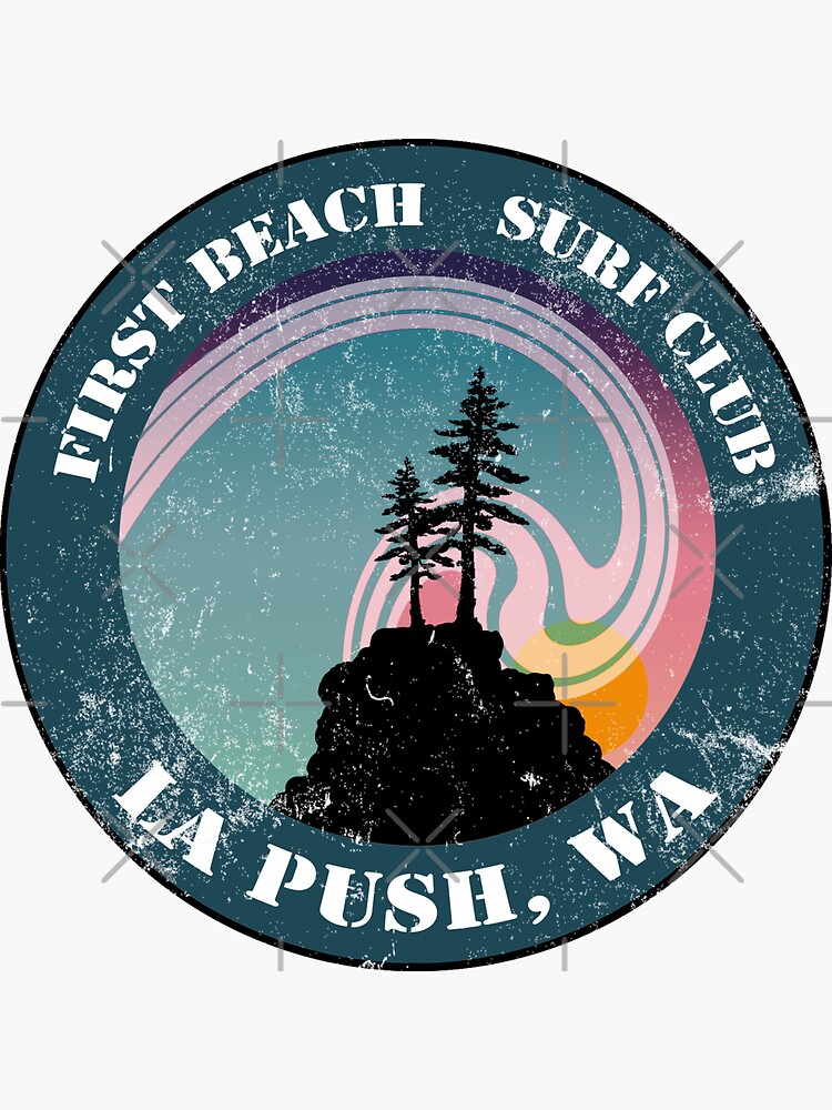 "First Beach Surf Club" Sticker for Sale by NobleImages | Redbubble
