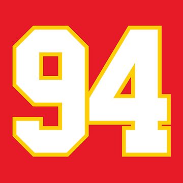 "Ninety Four White Jersey Number 94" Sticker for Sale by elhefe | Redbubble