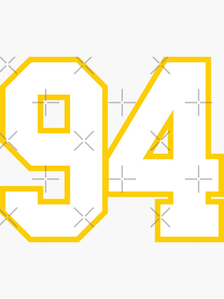 "Ninety Four White Jersey Number 94" Sticker for Sale by elhefe | Redbubble