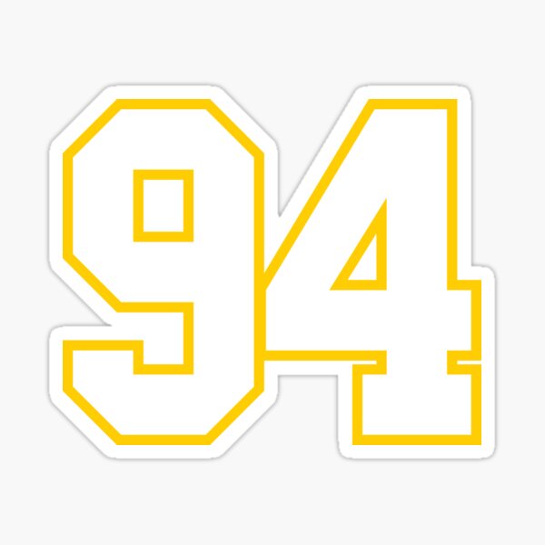 "Ninety Four White Jersey Number 94" Sticker for Sale by elhefe | Redbubble