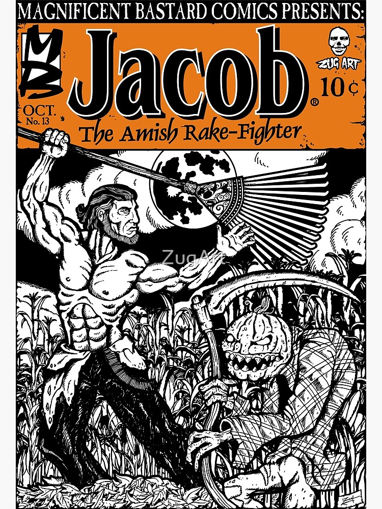 "Jacob The Amish Rake-Fighter" Poster for Sale by ZugArt | Redbubble