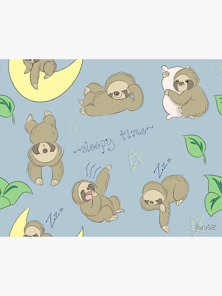 "Sleepy Sloths" Sticker for Sale by lioru92 | Redbubble
