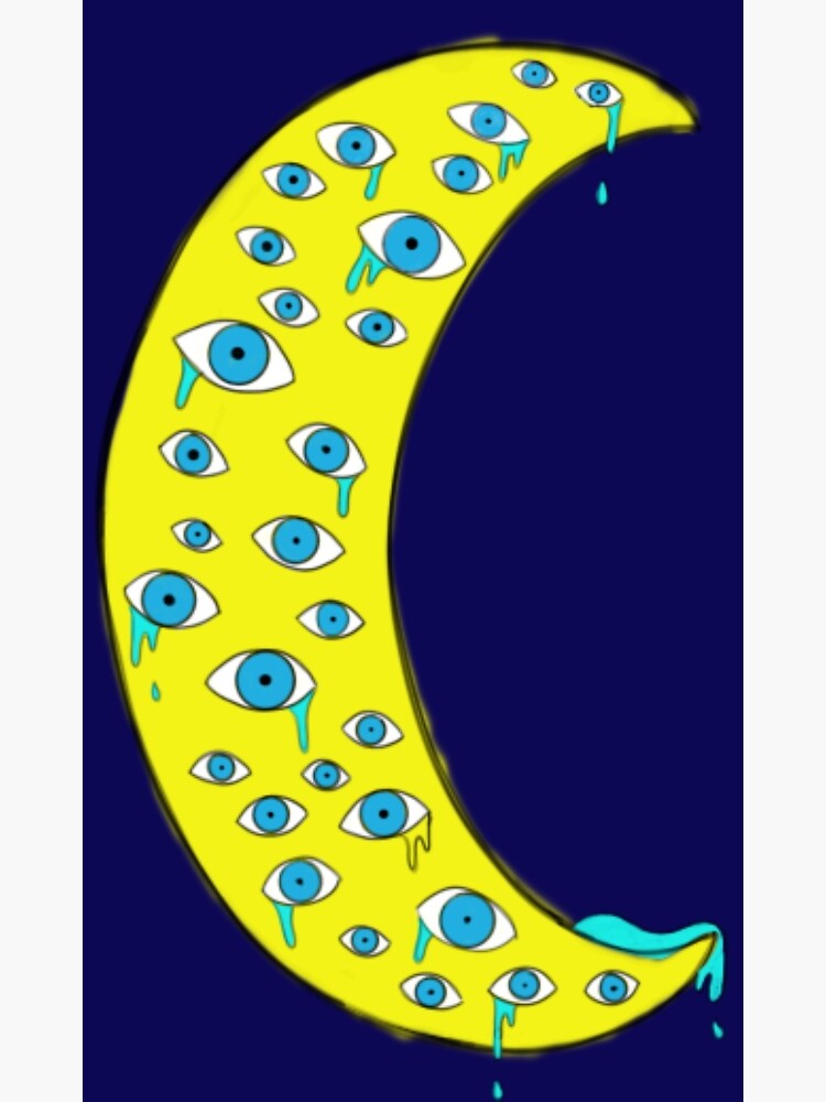 "Crying Moon" Poster by SmolEmo3 | Redbubble