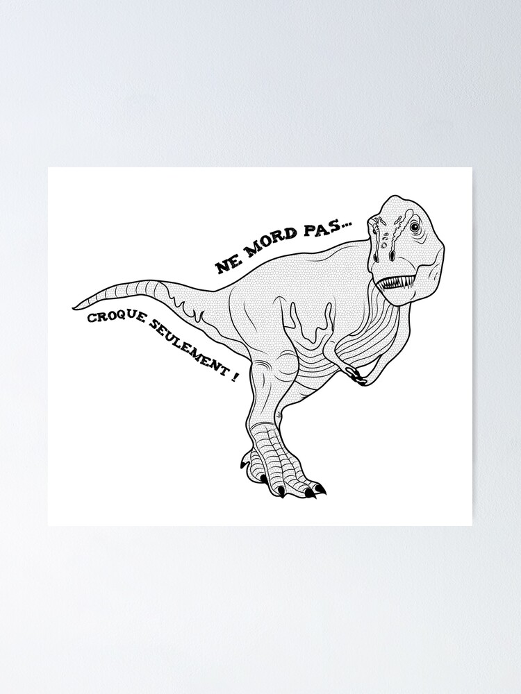 "Dinosaur (written in black)" Poster by Comunclic | Redbubble