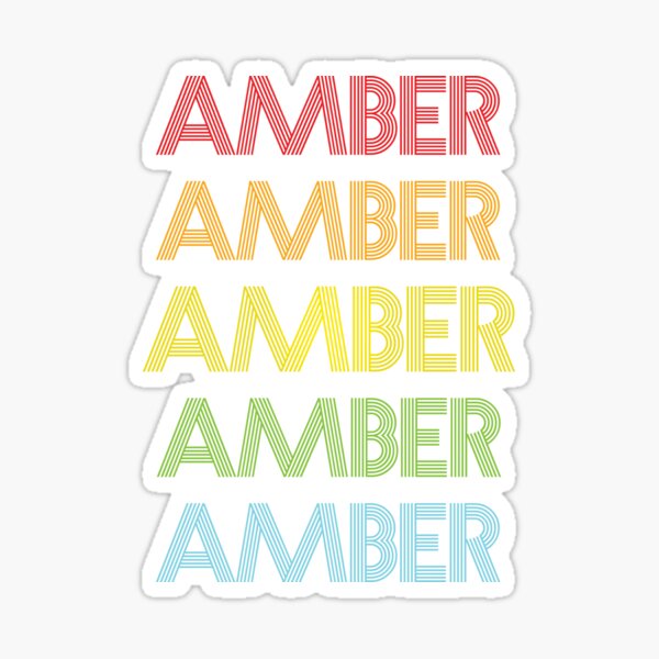 Amber Name Stickers | Redbubble