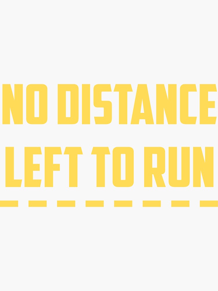 "No distance left to run, mustard" Sticker for Sale by perezzzoso ...
