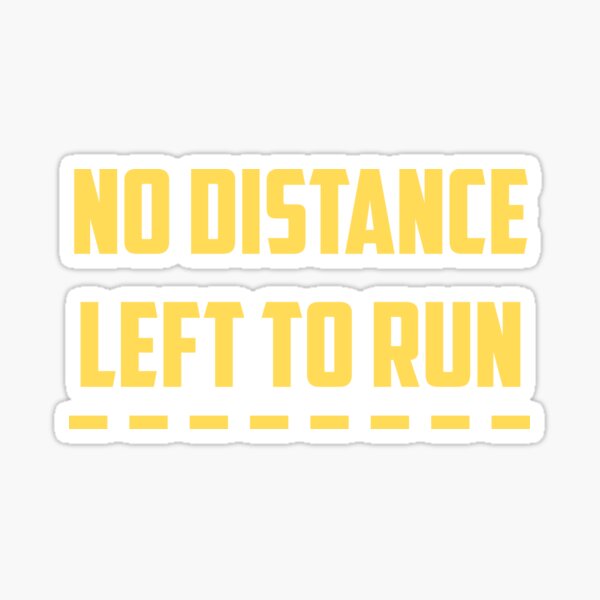 "No distance left to run, mustard" Sticker for Sale by perezzzoso ...
