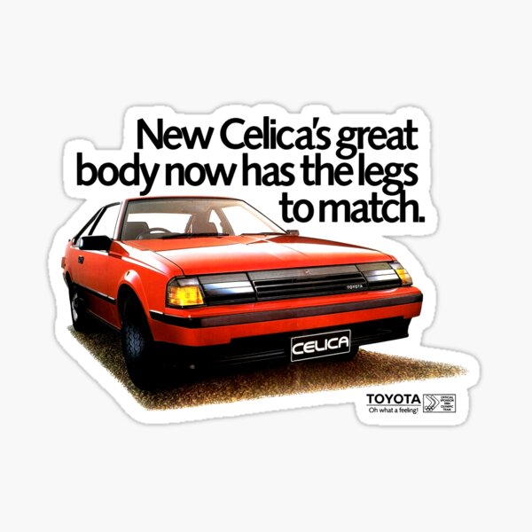 "TOYOTA CELICA" Sticker by ThrowbackM2 | Redbubble