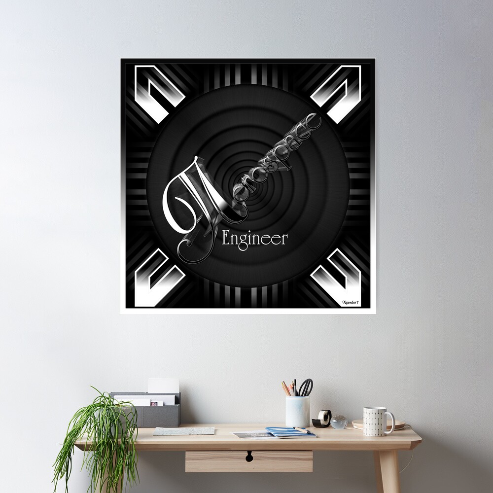 Aerospace Engineer Deco Flare Typography Graphic Art Design by Xzendor7 ...