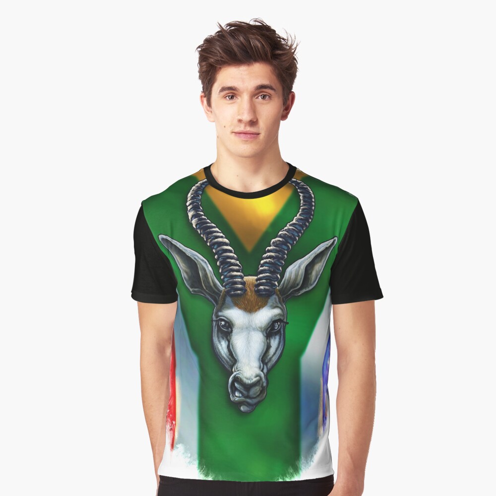 "South African Springbok Flag" Sticker for Sale by RobinArtStudio ...