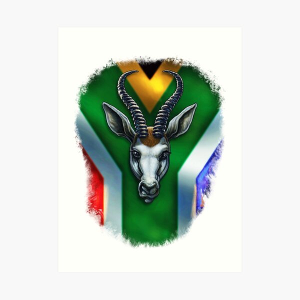 "South African Springbok Flag" Art Print for Sale by RobinArtStudio ...