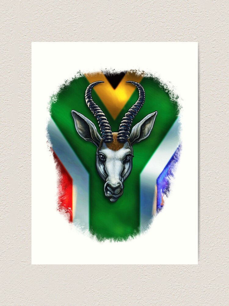 "South African Springbok Flag" Art Print for Sale by RobinArtStudio ...