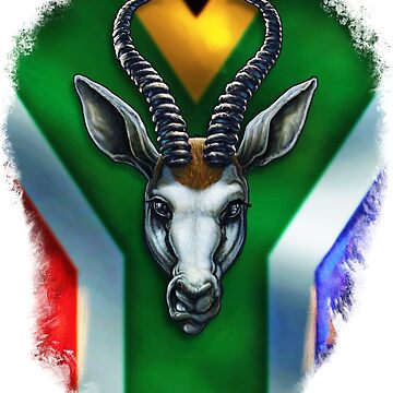 "South African Springbok Flag" Art Print for Sale by RobinArtStudio ...